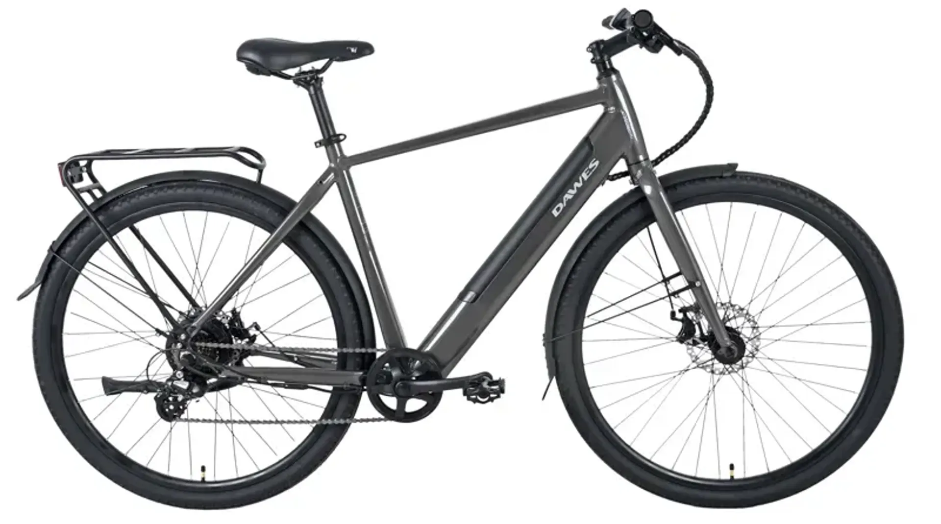 Dawes Scenic Crossbar Electric Hybrid Bike In Dark Grey