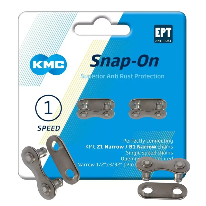 KMC SNAP-ON SINGLE SPEED QUICK LINK 2 PAIRS